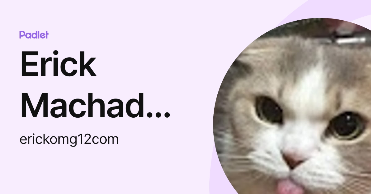 Erick Machado Valverde (erickomg12com) profile | Padlet