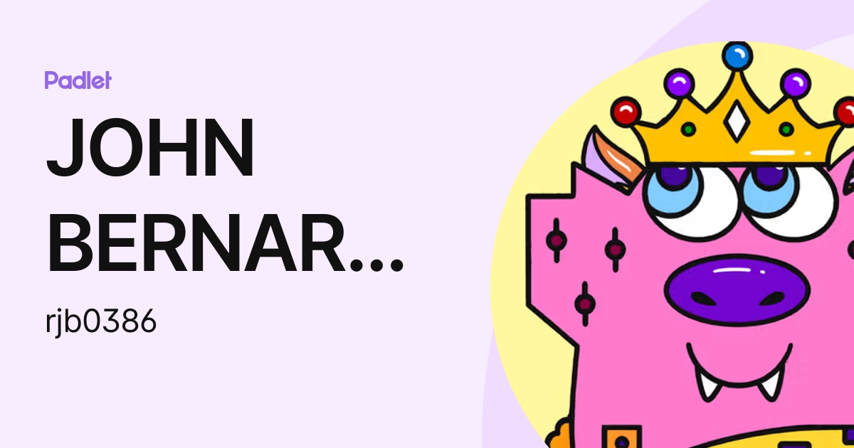 JOHN BERNARD RANDOY (rjb0386) profile | Padlet
