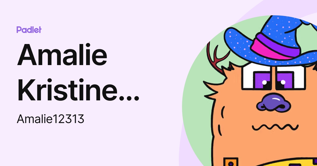 Amalie Kristine Nielsen Amalie12313 Profile Padlet