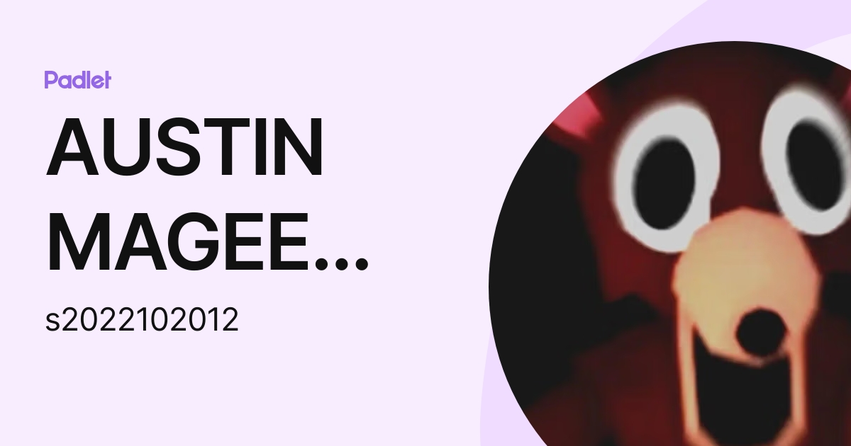 AUSTIN MAGEE AUSTIN JOSEPH (s2022102012) profile | Padlet