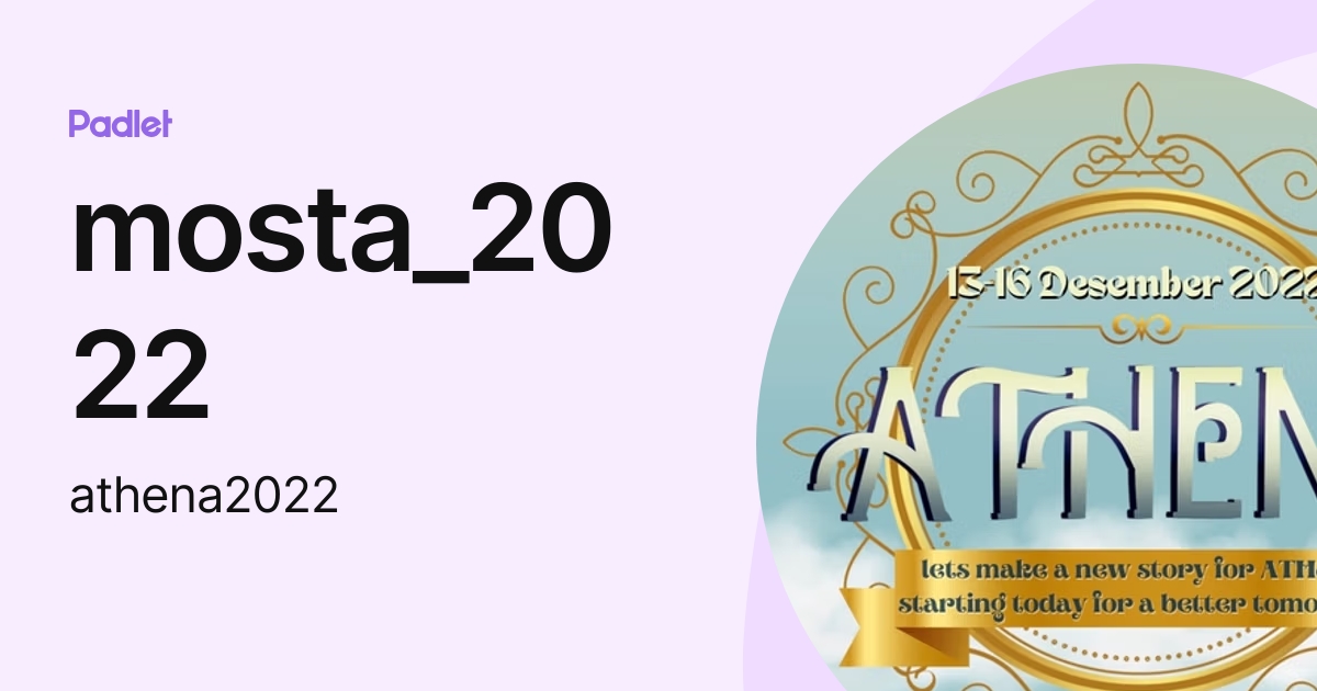 mosta_2022 (athena2022) profile | Padlet
