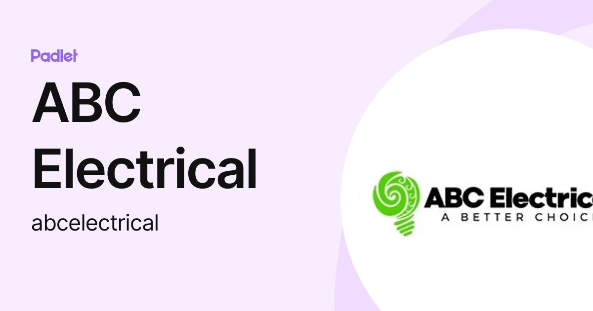 ABC Electrical (abcelectrical) profile | Padlet