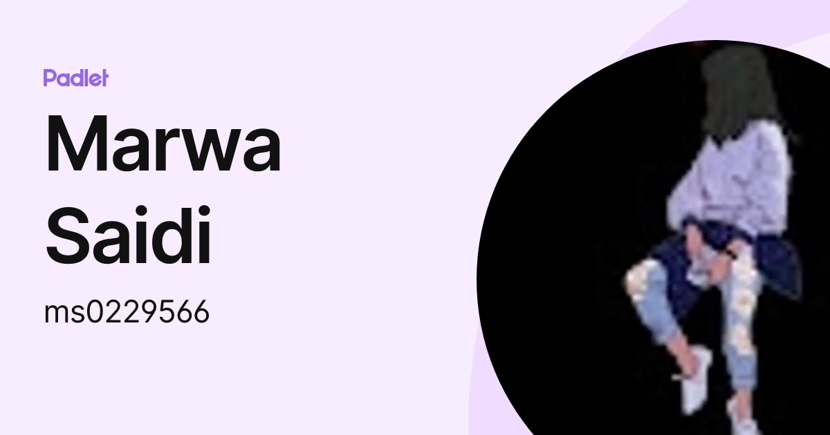 Marwa Saidi (ms0229566) profile | Padlet
