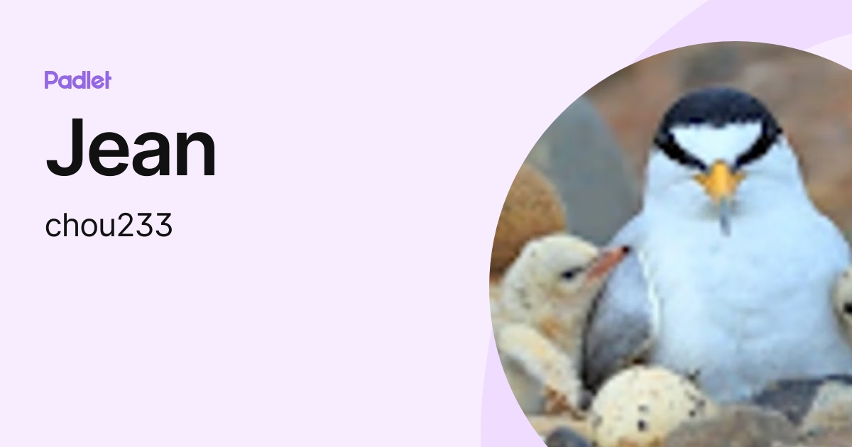 Jean (chou233) profile | Padlet