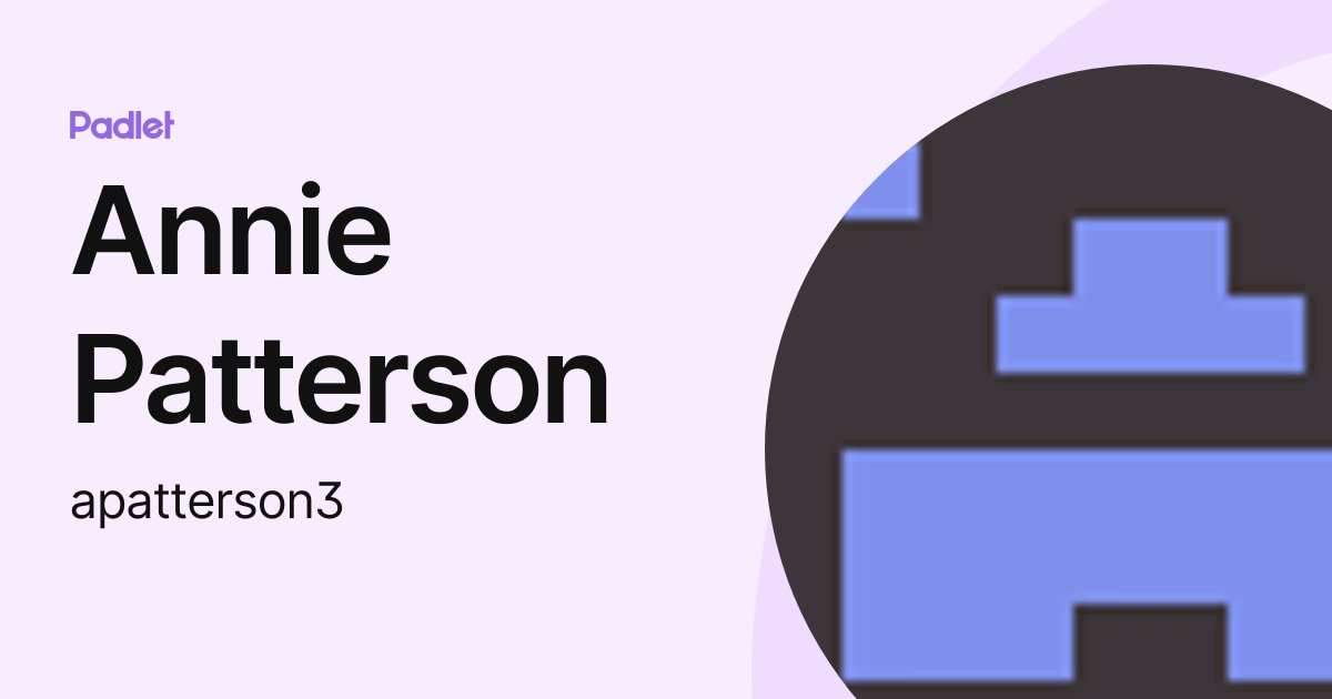 Annie Patterson (apatterson3) profile | Padlet
