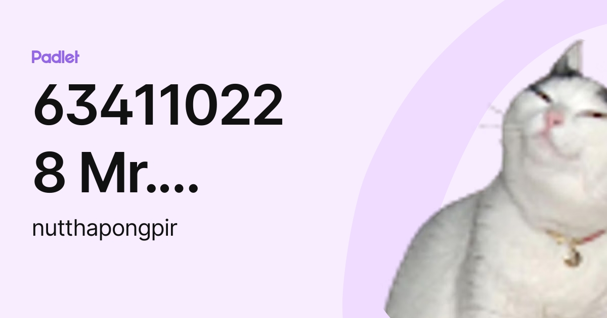 634110228 Mr. Nutthapong Piromiam (nutthapongpir) profile | Padlet