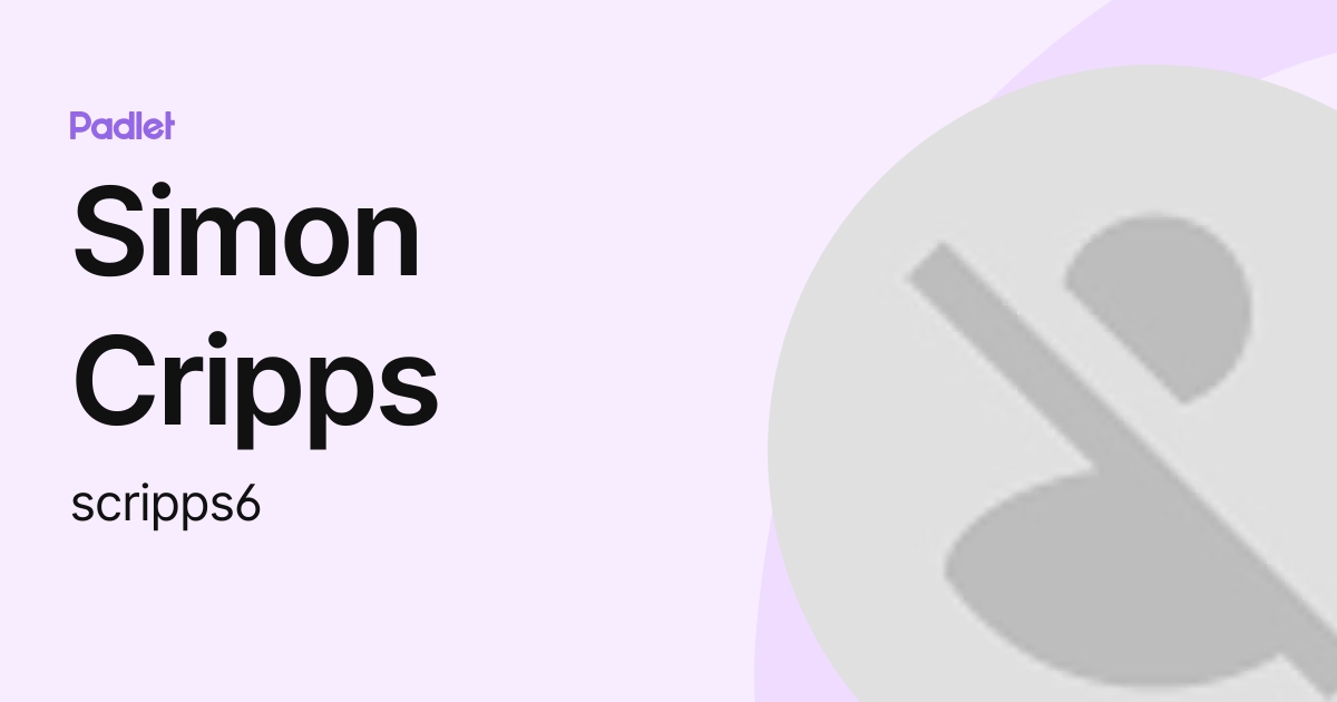 Simon Cripps (scripps6) profile | Padlet