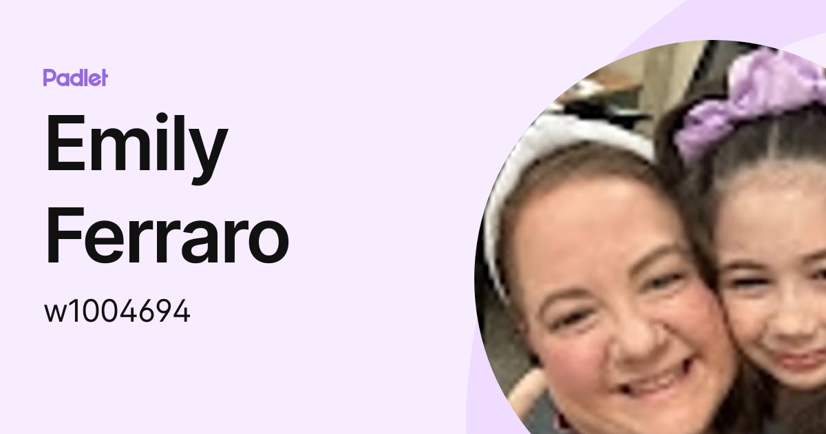Emily Ferraro (w1004694) profile | Padlet