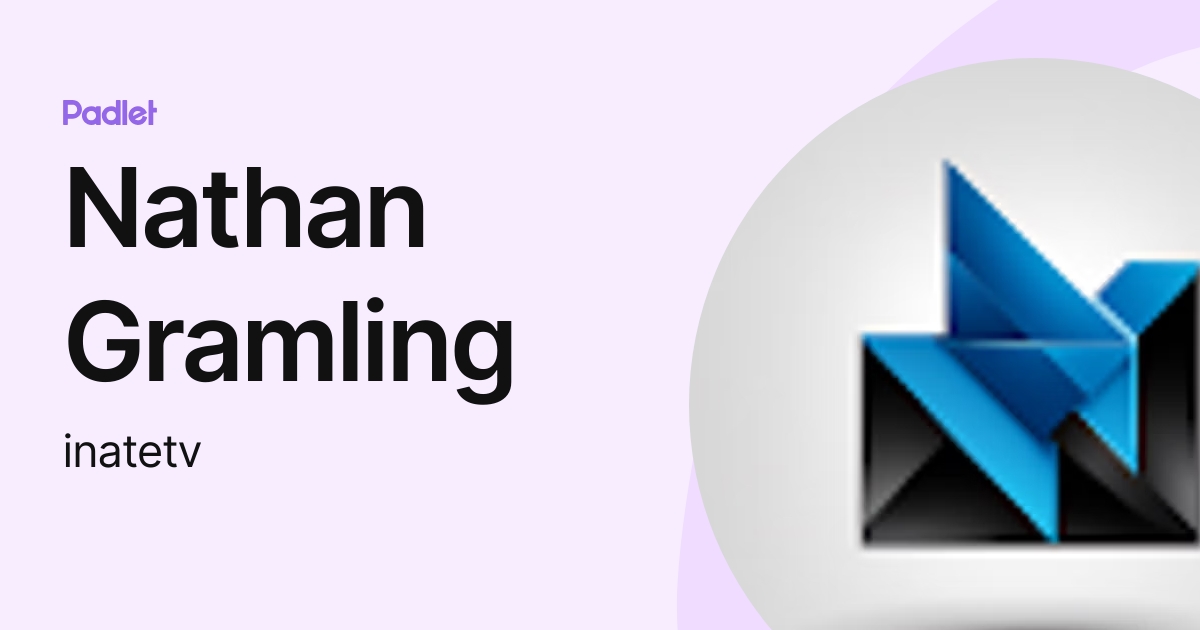 Nathan Gramling (inatetv) profile | Padlet