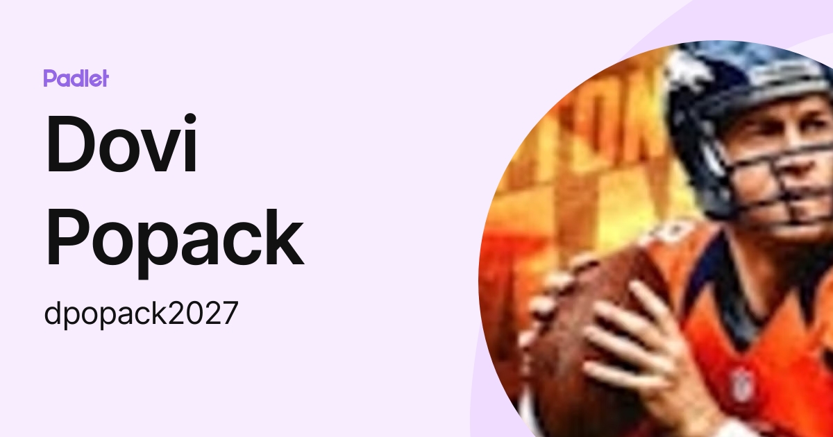 Dovi Popack (dpopack2027) profile | Padlet