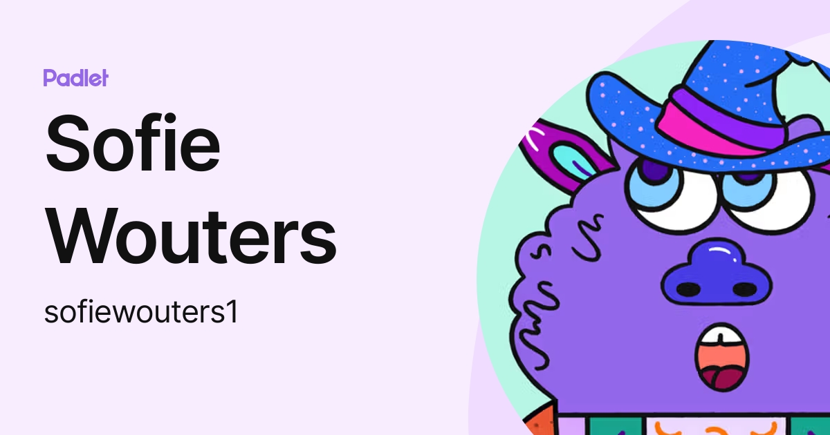 Sofie Wouters (sofiewouters1) profile | Padlet