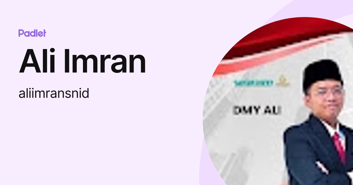 Ali Imran (aliimransnid) profile | Padlet