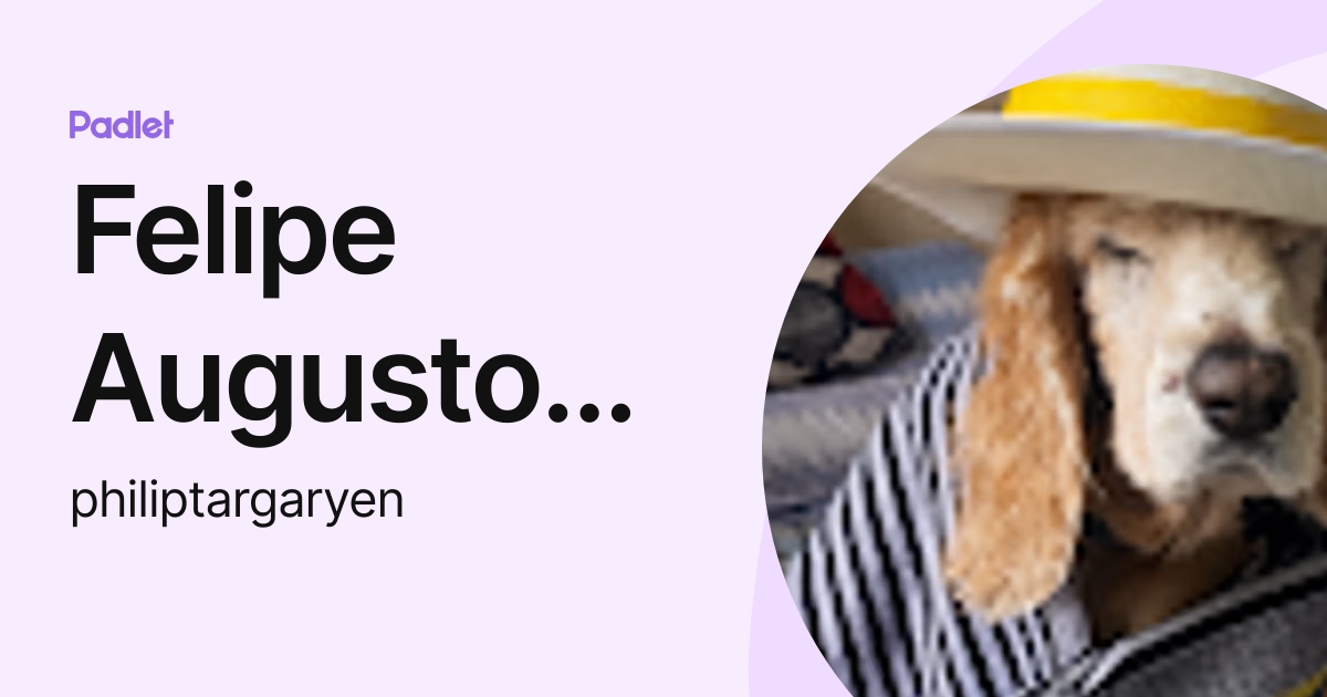 Felipe Augusto Reyes (philiptargaryen) profile | Padlet