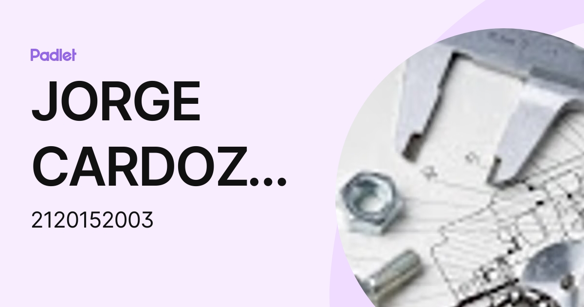 JORGE CARDOZO MORA (2120152003) profile | Padlet