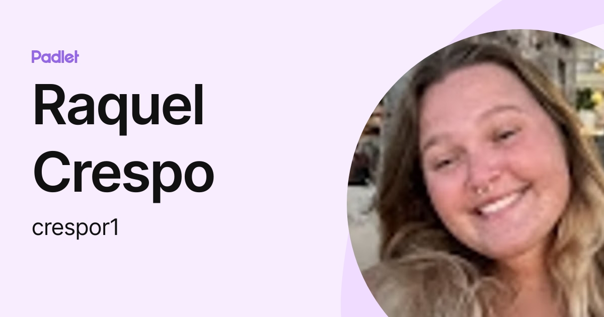 Raquel Crespo (crespor1) profile | Padlet