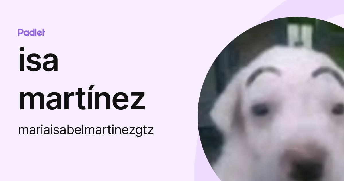 isa martínez (mariaisabelmartinezgtz) profile | Padlet