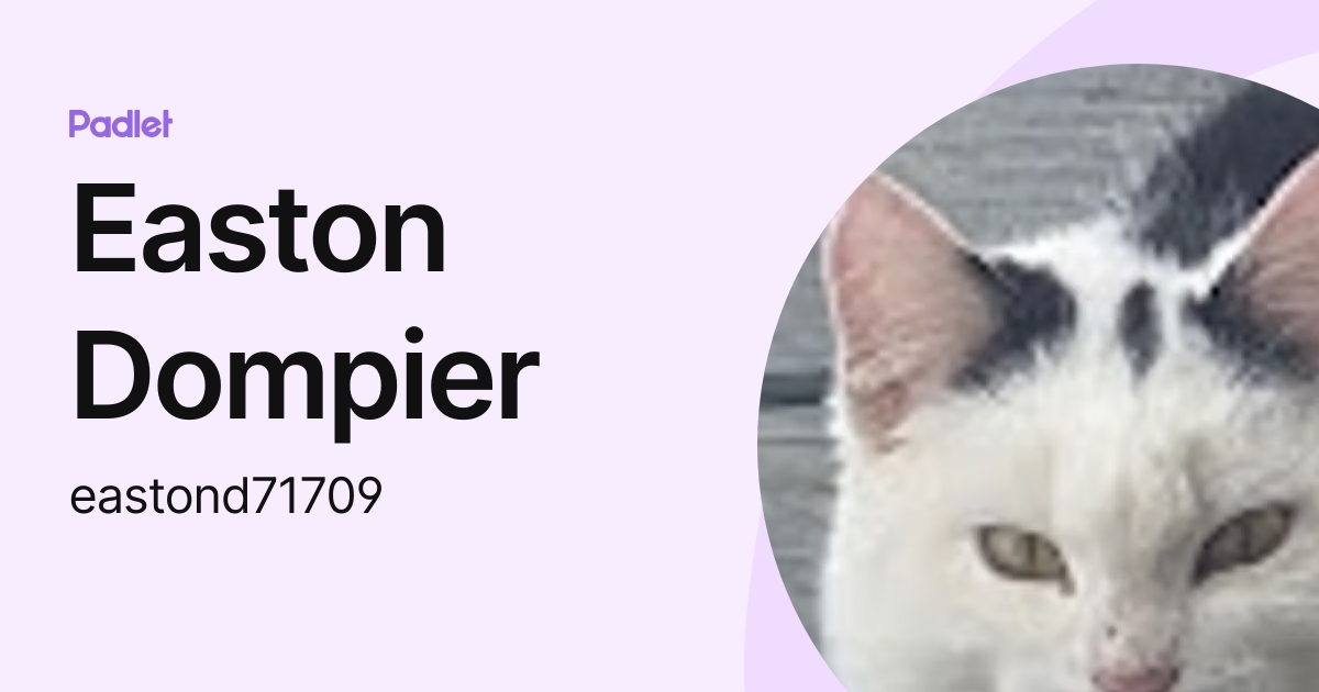 Easton Dompier (eastond71709) profile | Padlet
