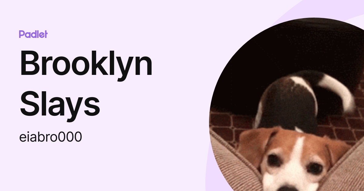 Brooklyn Slays (eiabro000) profile | Padlet