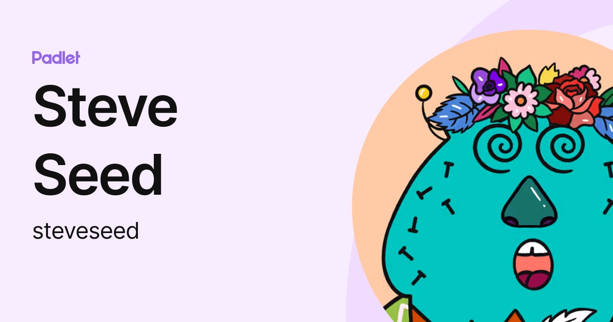 Steve Seed (steveseed) profile | Padlet