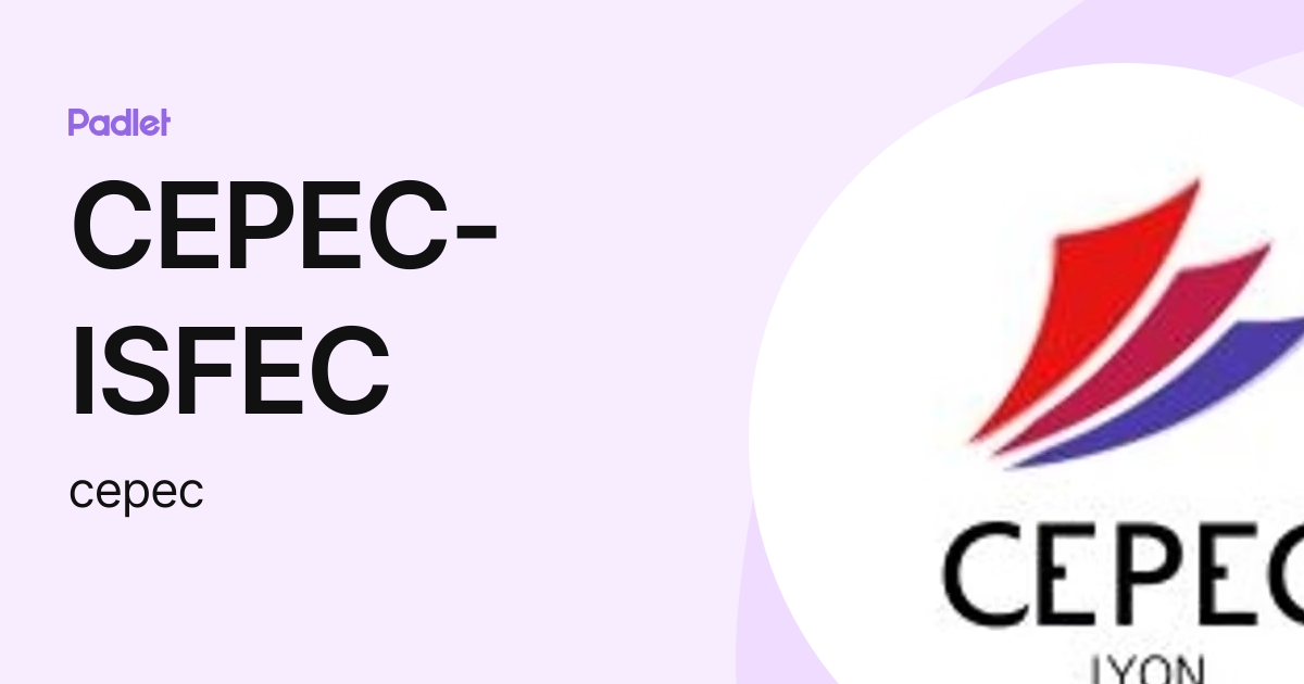 CEPEC ISFEC SECOND DEGRE (cepec) profile | Padlet