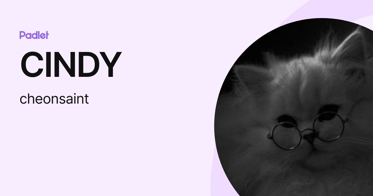 CINDY (cheonsaint) profile | Padlet