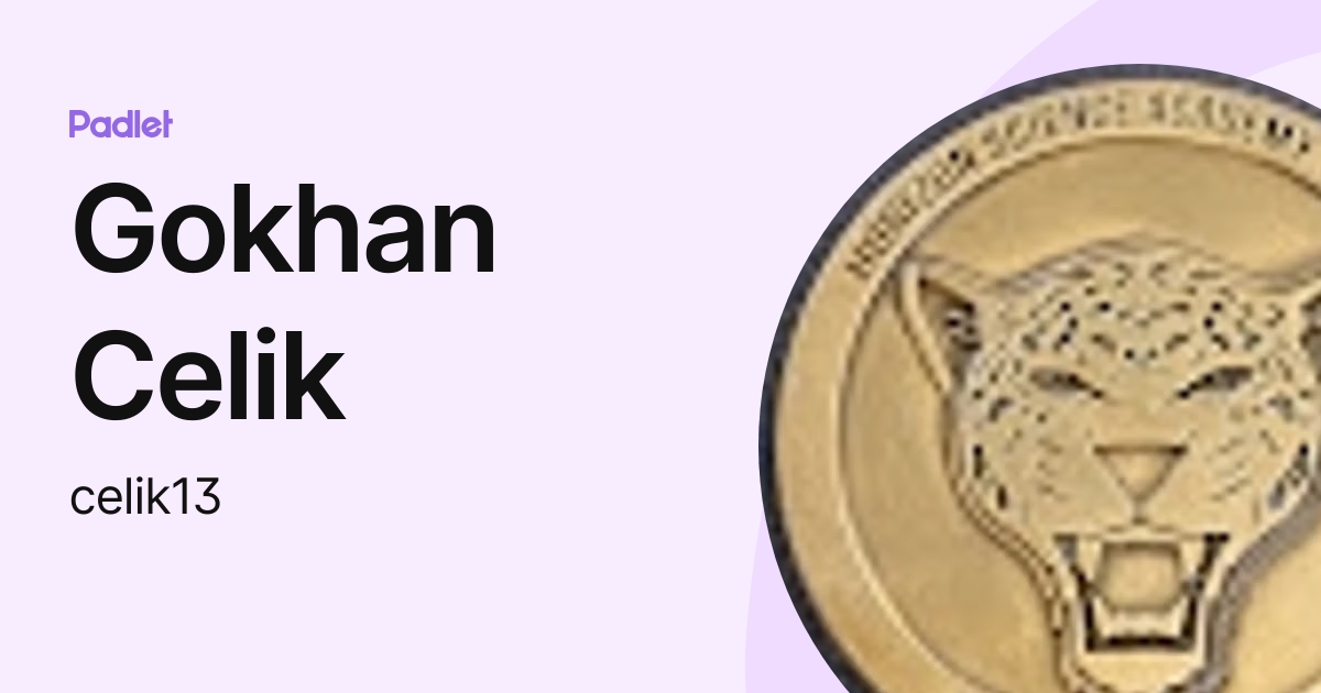 Gokhan Celik (celik13) profile | Padlet