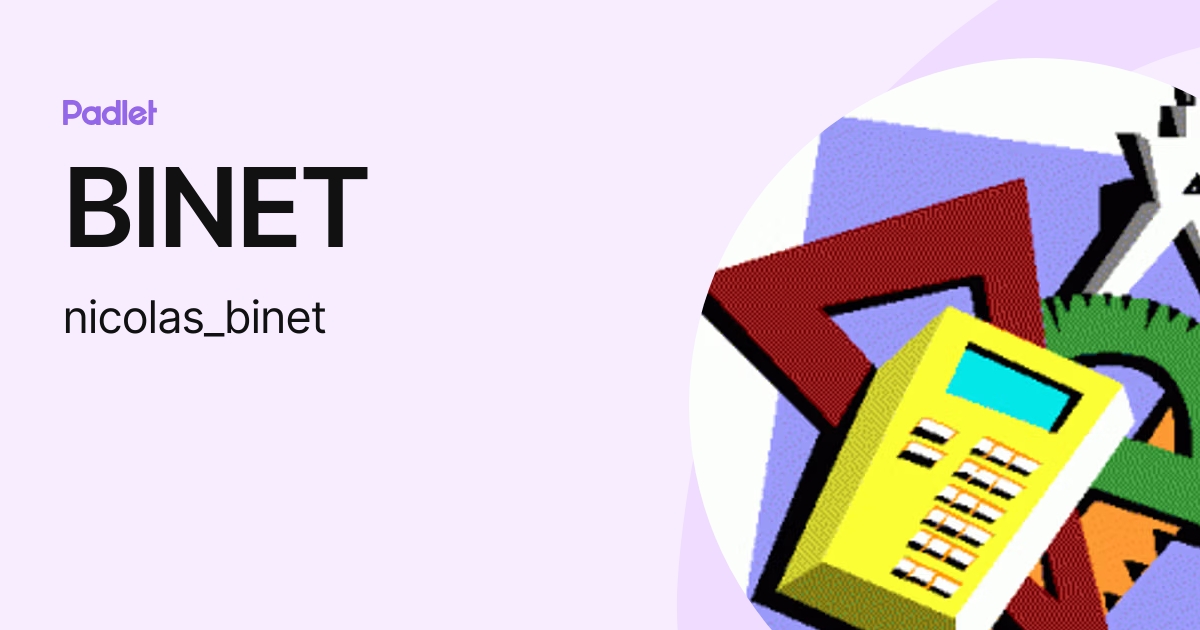 BINET (nicolas_binet) profile | Padlet