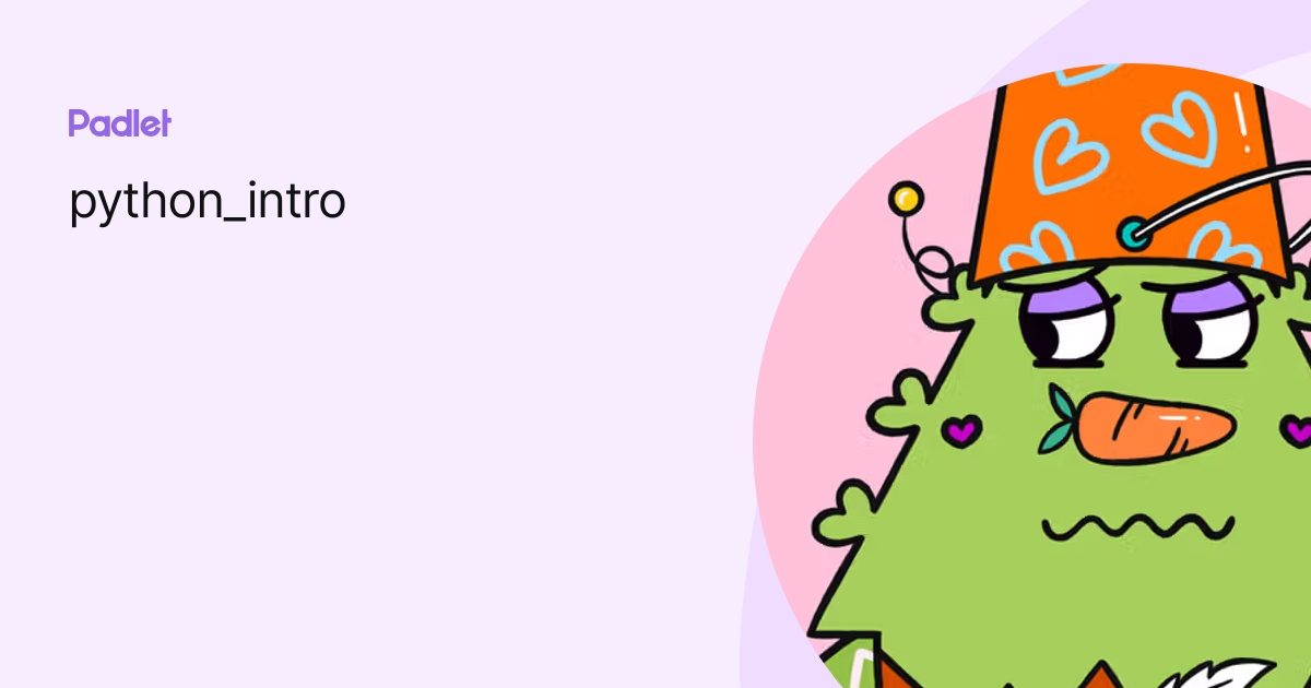 python_intro profile | Padlet