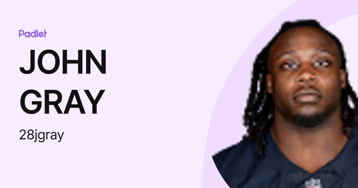 JOHN GRAY (28jgray) profile | Padlet