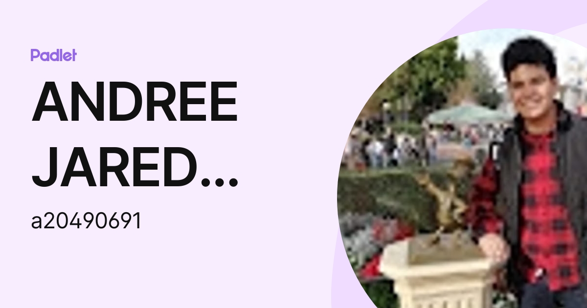 ANDREE JARED CARDENAS FLORES (a20490691) profile | Padlet
