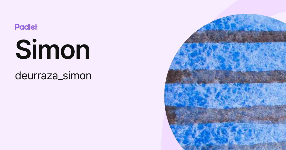 Simon (deurraza_simon) profile | Padlet