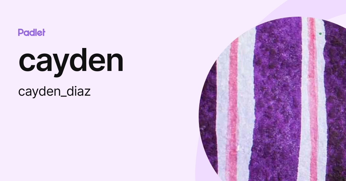 cayden (cayden_diaz) profile | Padlet