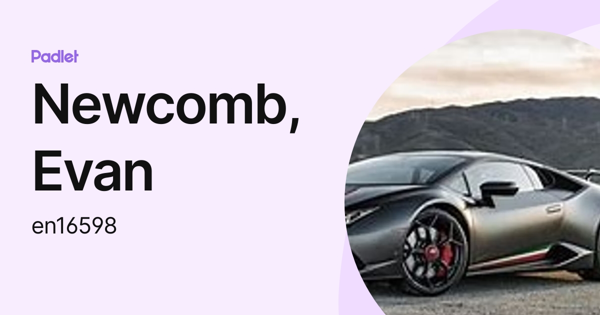 Newcomb, Evan (en16598) profile | Padlet