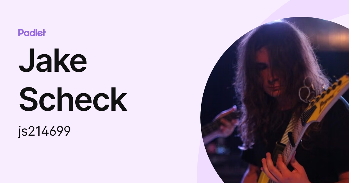 Jake Scheck (js214699) profile | Padlet