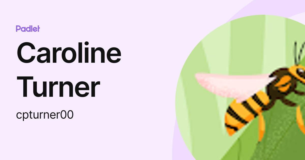 Caroline Turner (cpturner00) profile | Padlet