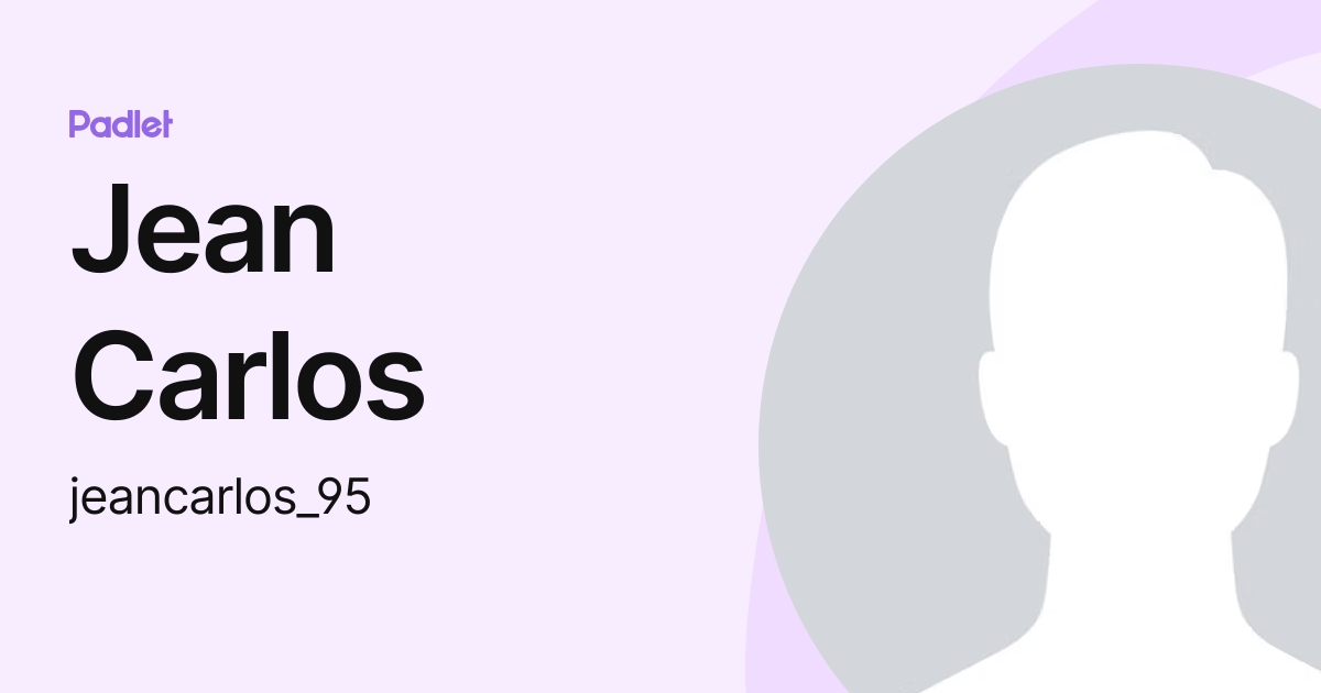 Jean Carlos (jeancarlos_95) profile | Padlet