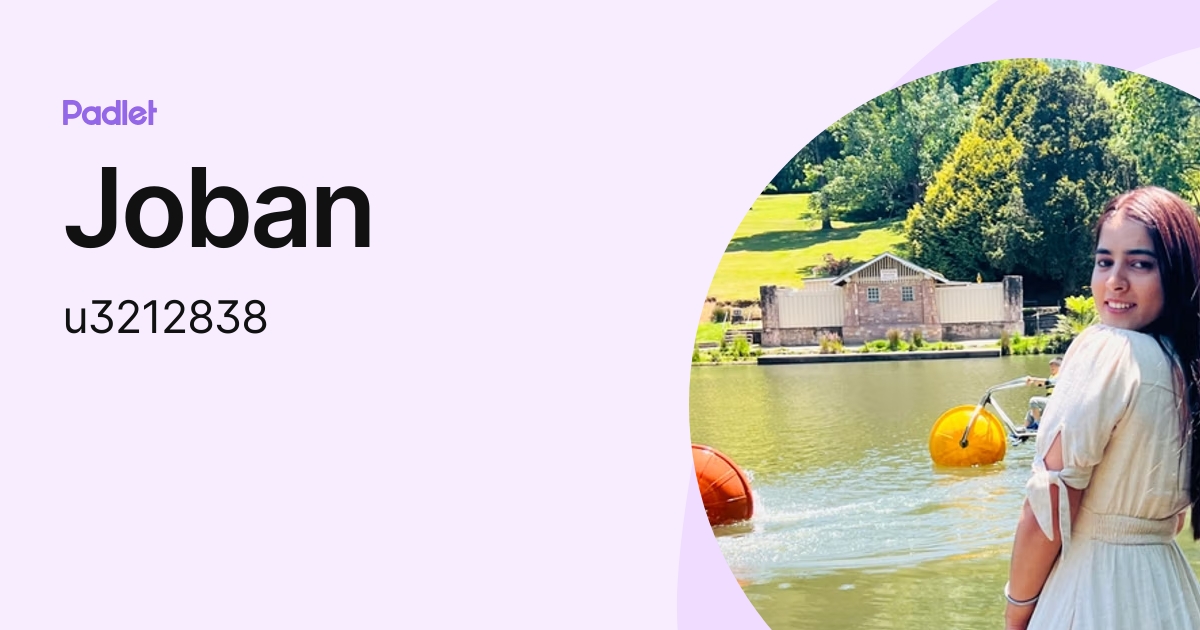 Joban (u3212838) profile | Padlet
