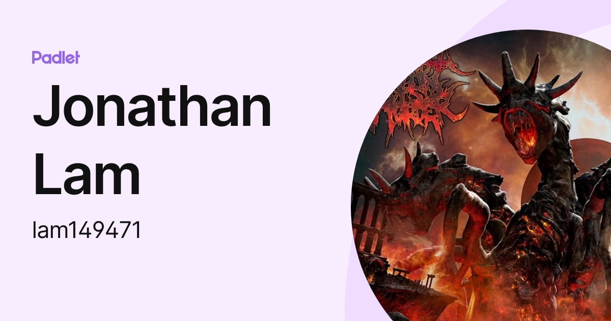 Jonathan Lam (lam149471) profile | Padlet