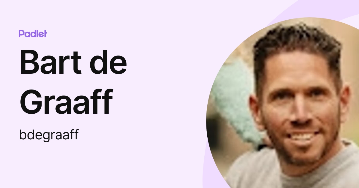 Bart de Graaff (bdegraaff) profile | Padlet