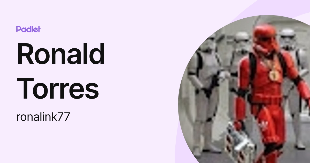 Ronald Torres (ronalink77) profile | Padlet