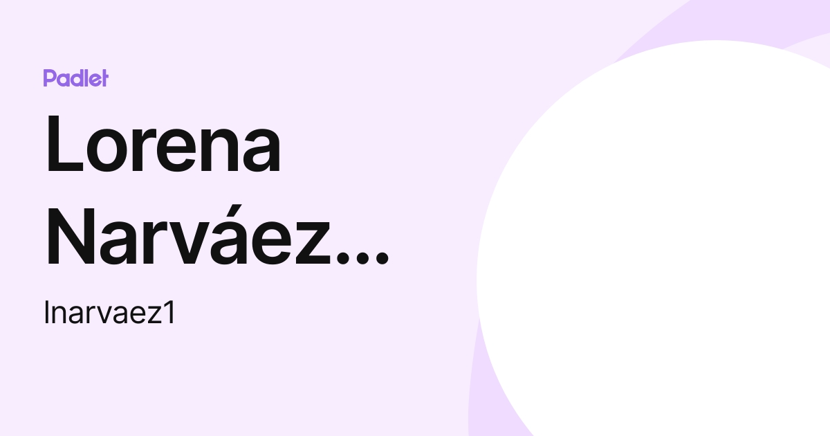 Lorena Narváez Crespo (lnarvaez1) profile | Padlet
