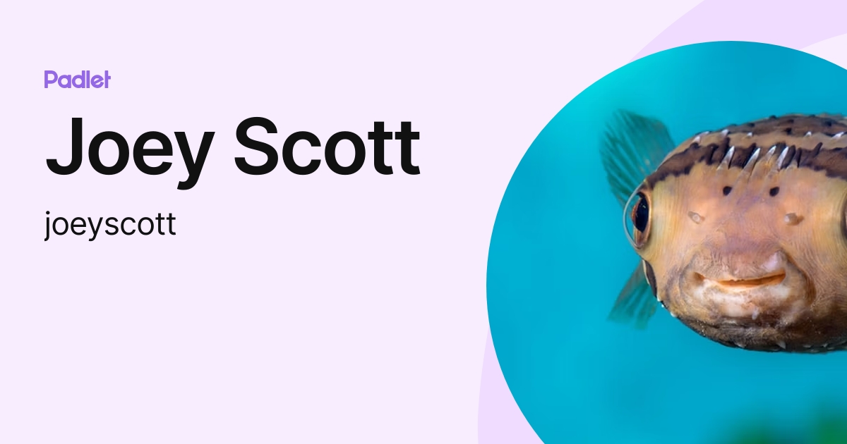 Joey Scott (joeyscott) profile | Padlet