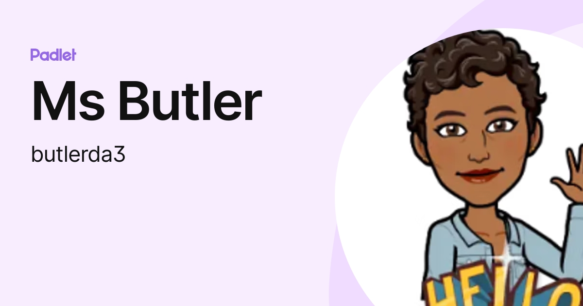 Ms Butler (butlerda3) profile | Padlet