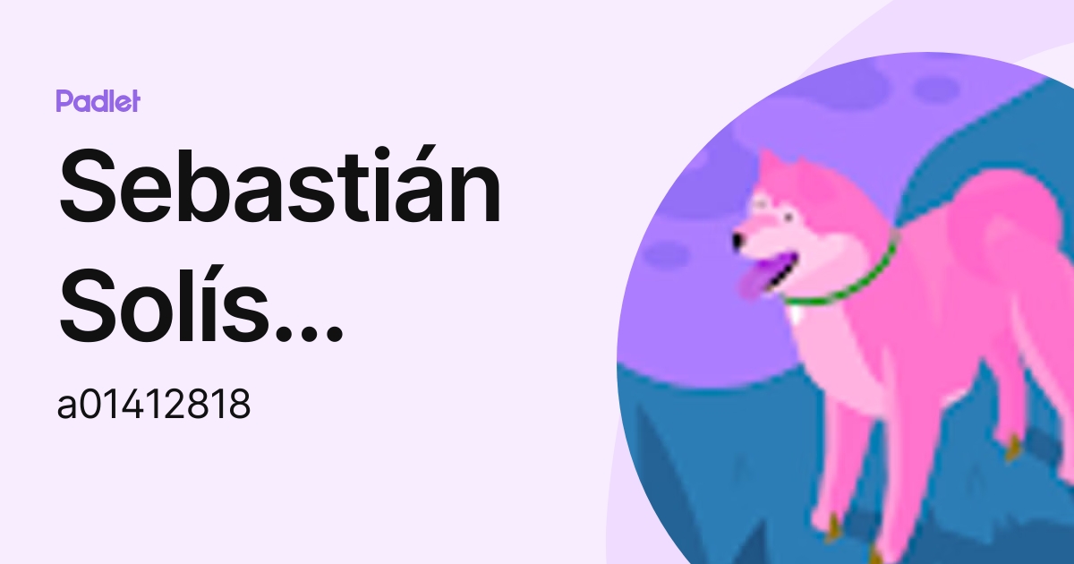 Sebastián Solís Montalvo (a01412818) profile | Padlet