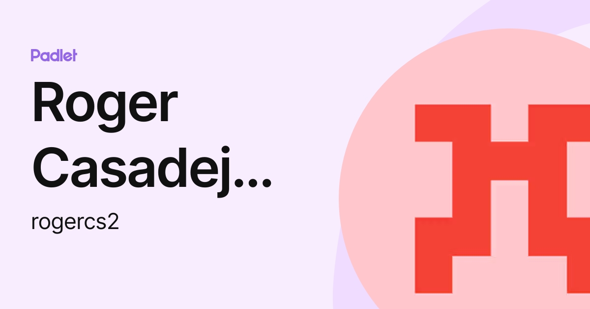 Roger Casadejús Soler (rogercs2) profile | Padlet