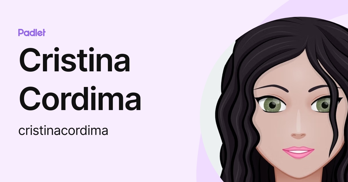 Cristina Cordima (cristinacordima) profile | Padlet