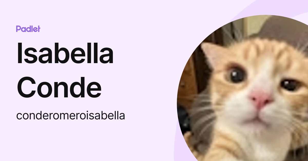 Isabella Conde (conderomeroisabella) profile | Padlet