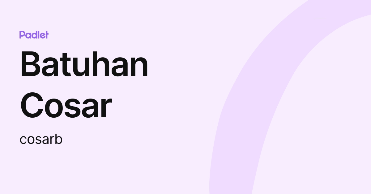 Batuhan Cosar (cosarb) profile | Padlet