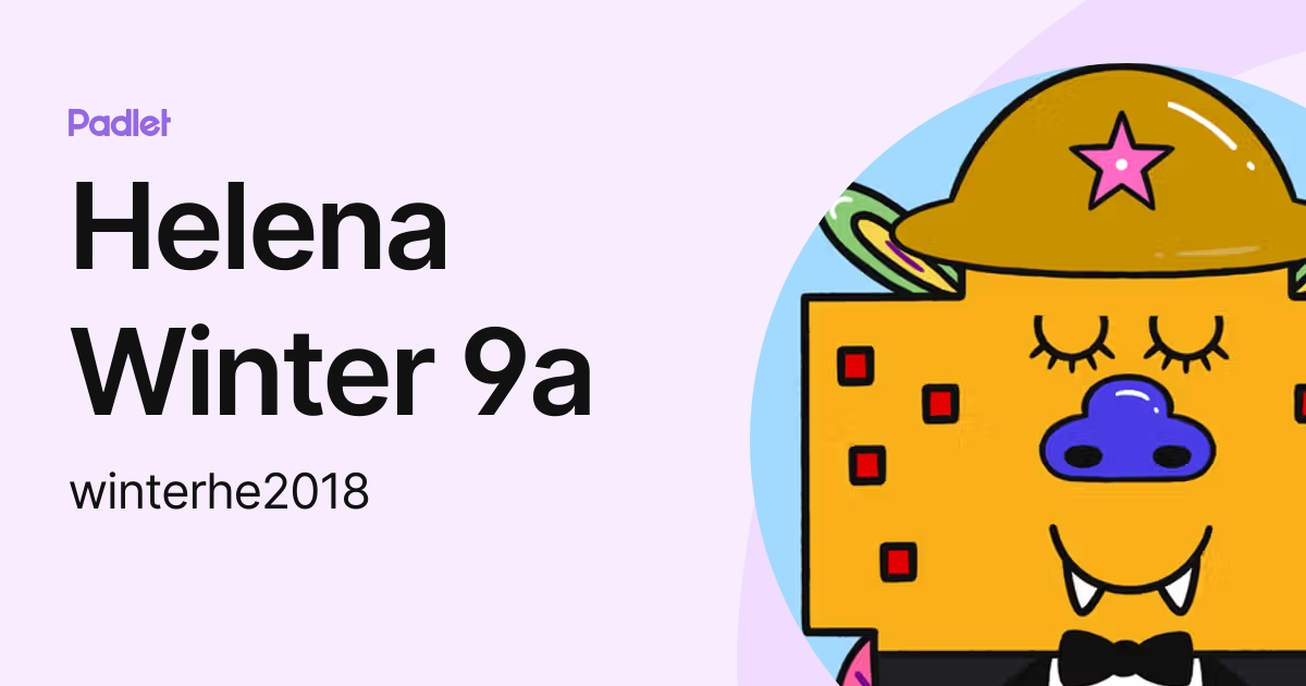 Helena Winter 9a (winterhe2018) profile | Padlet