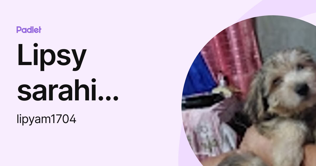 Lipsy sarahi Chavez molina (lipyam1704) profile | Padlet
